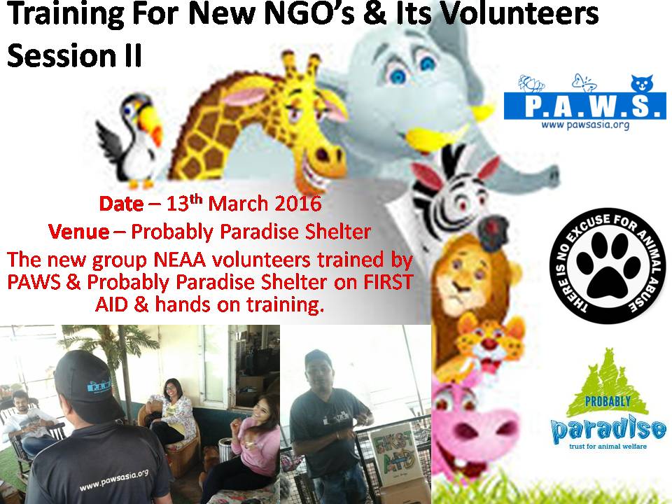 Training For New NGO’s & Its Volunteers – Plants & Animals Welfare Society